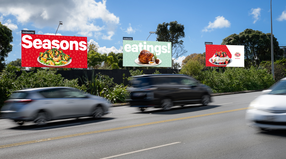 Festive triptych billboard brings “Season’s Greetings” to life for New ...